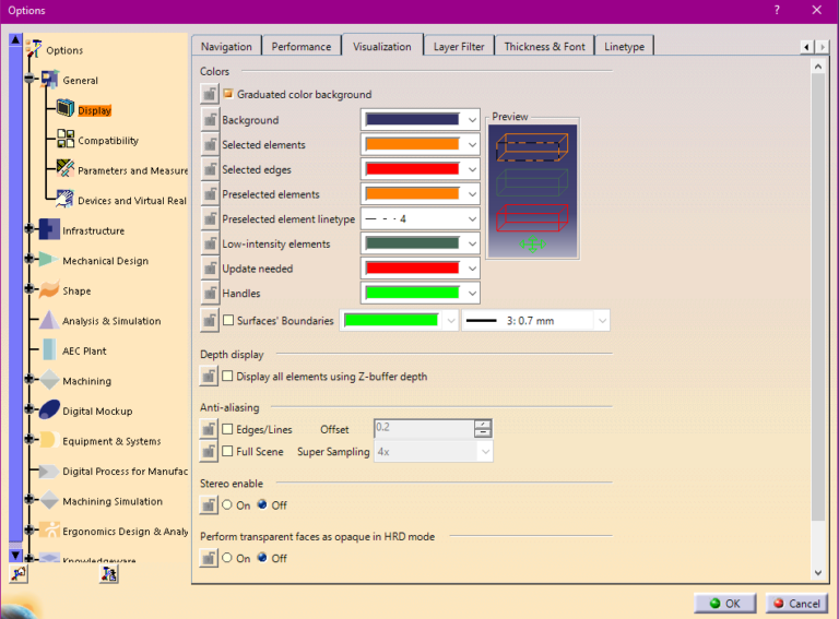 CATIAワークベンチでの背景色の管理 | Global Vision Technology, Inc.